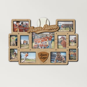 Personalized Baseball Picture Frame Collage Custom Sports Team Display ...