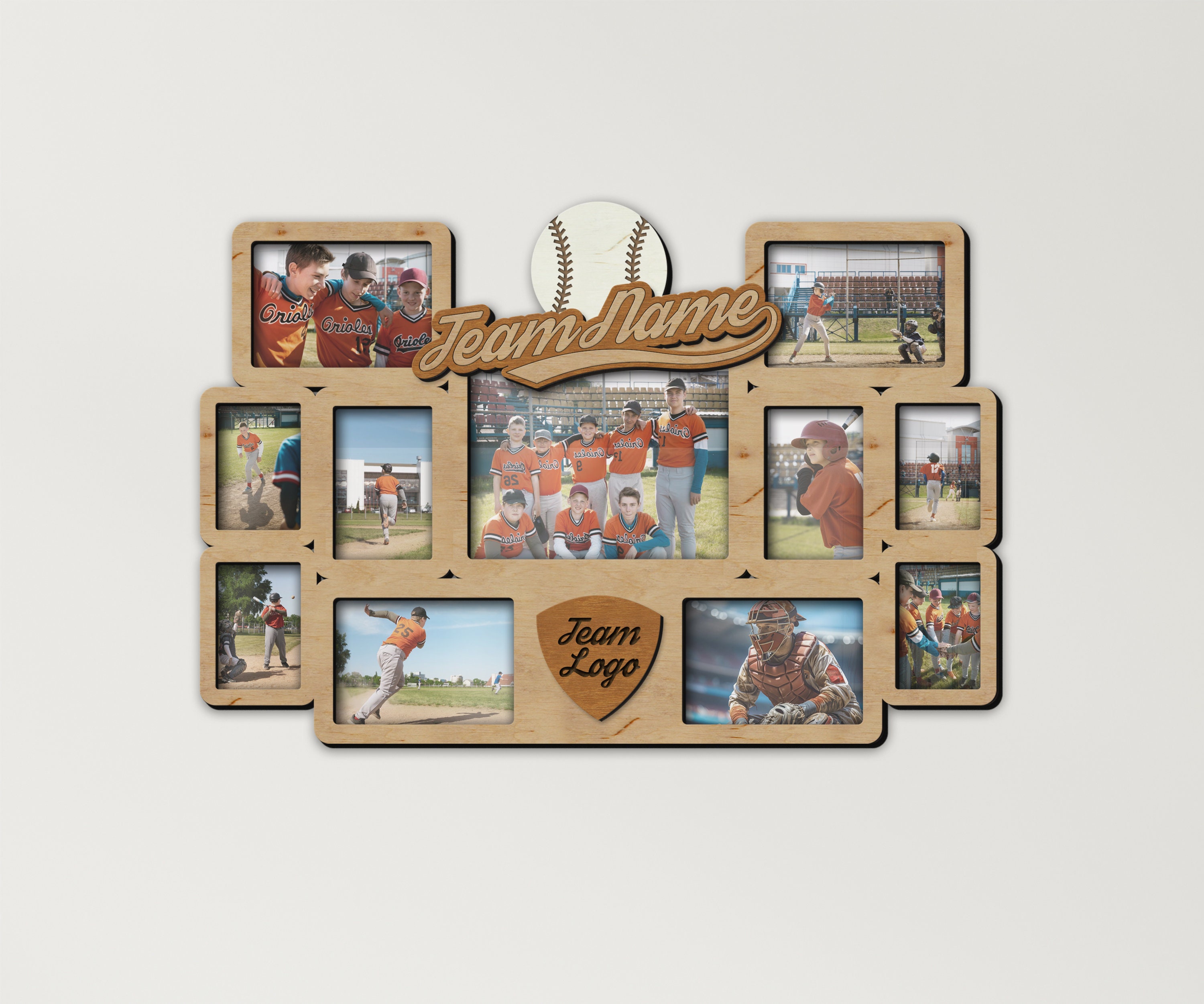Personalized Baseball Picture Frame Collage Custom Sports Team Display ...