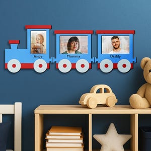 Personalized Wood Photo Frame Train Set Engraved Picture Frame Gift ...