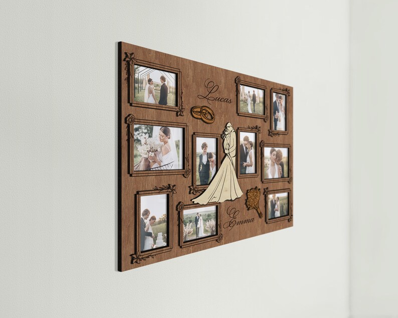 Personalized Wedding Frame Custom Engagement Frame Bride Gift Groom ...