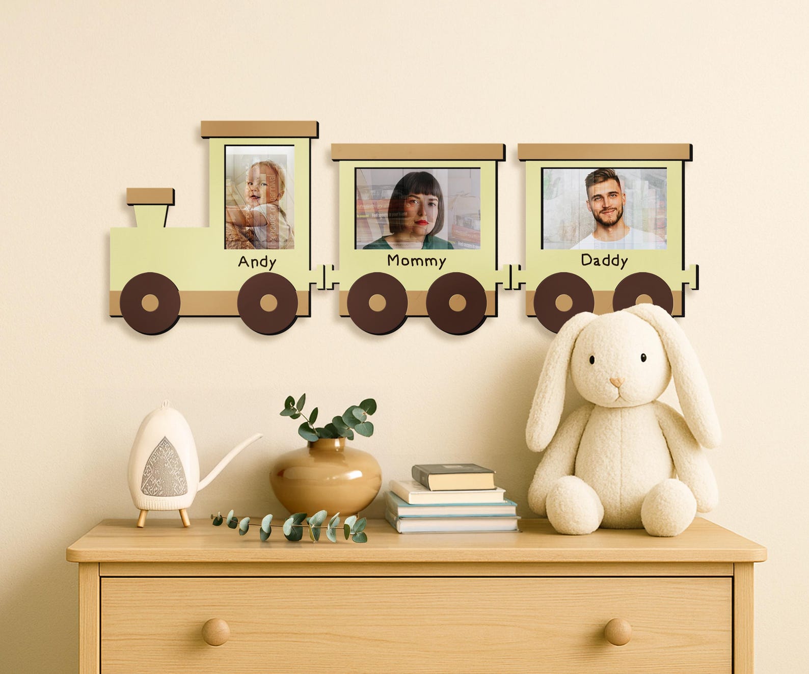 Personalized Wood Photo Frame Train Set Engraved Picture Frame Gift ...