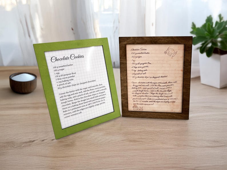 Custom Recipe Frame – Personalized Handwritten Recipe Print, Kitchen ...