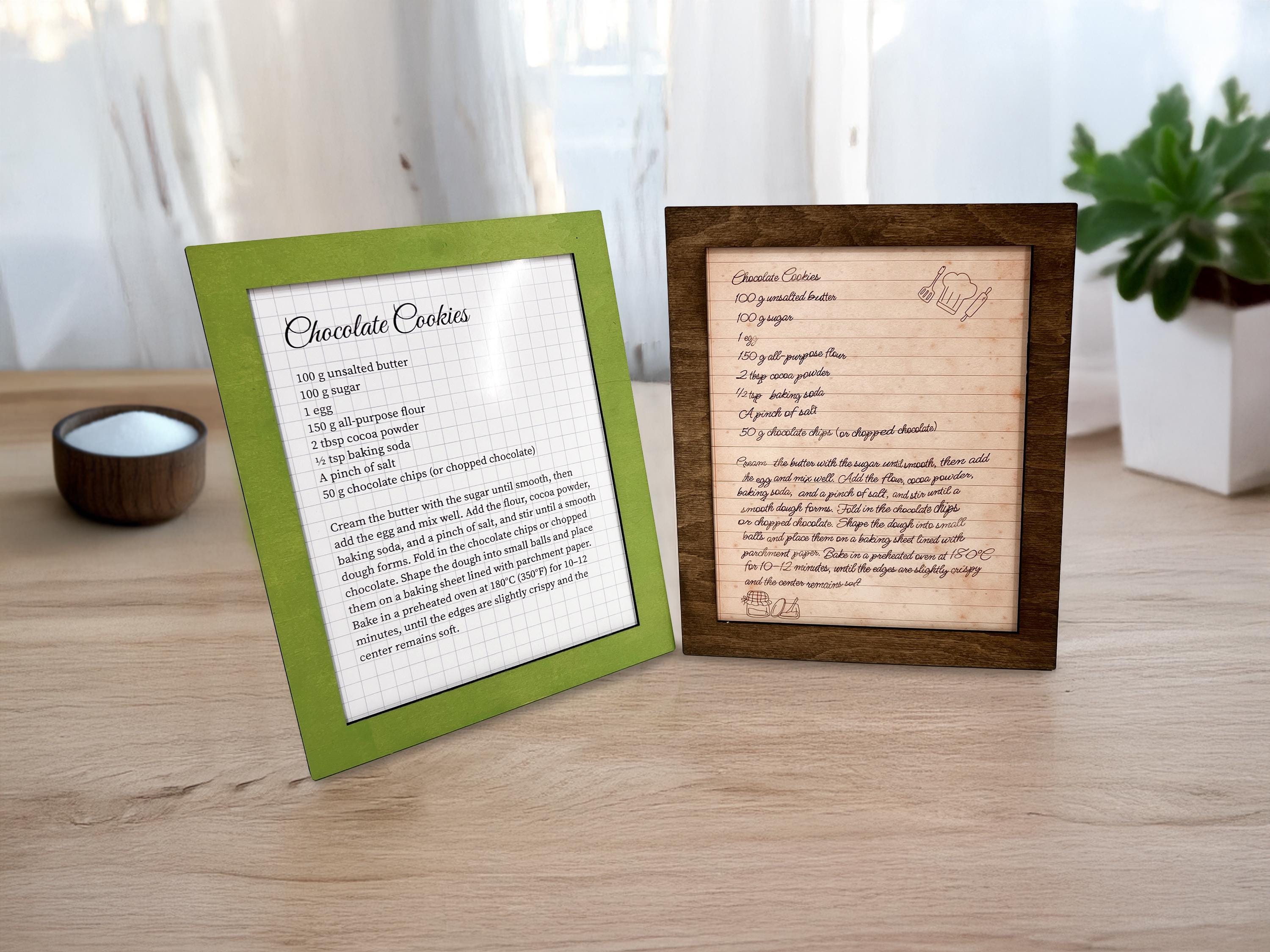Custom Recipe Frame – Personalized Handwritten Recipe Print, Kitchen ...