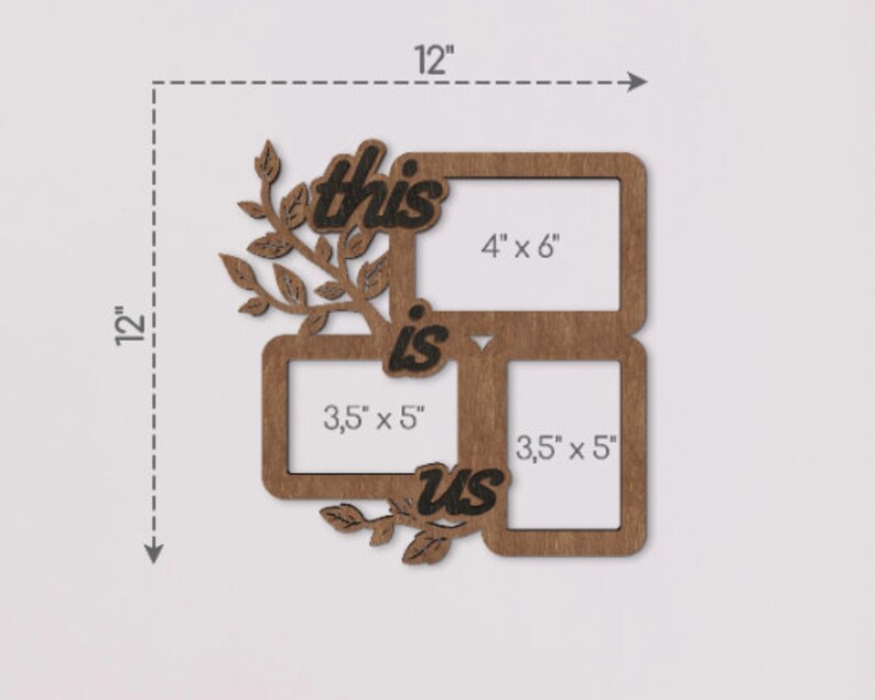Small Multi Frame Photo Collage Family Tree Frame This is Us Sign ...
