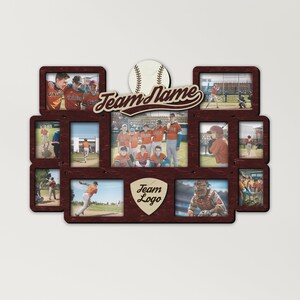Personalized Baseball Picture Frame Collage Custom Sports Team Display ...