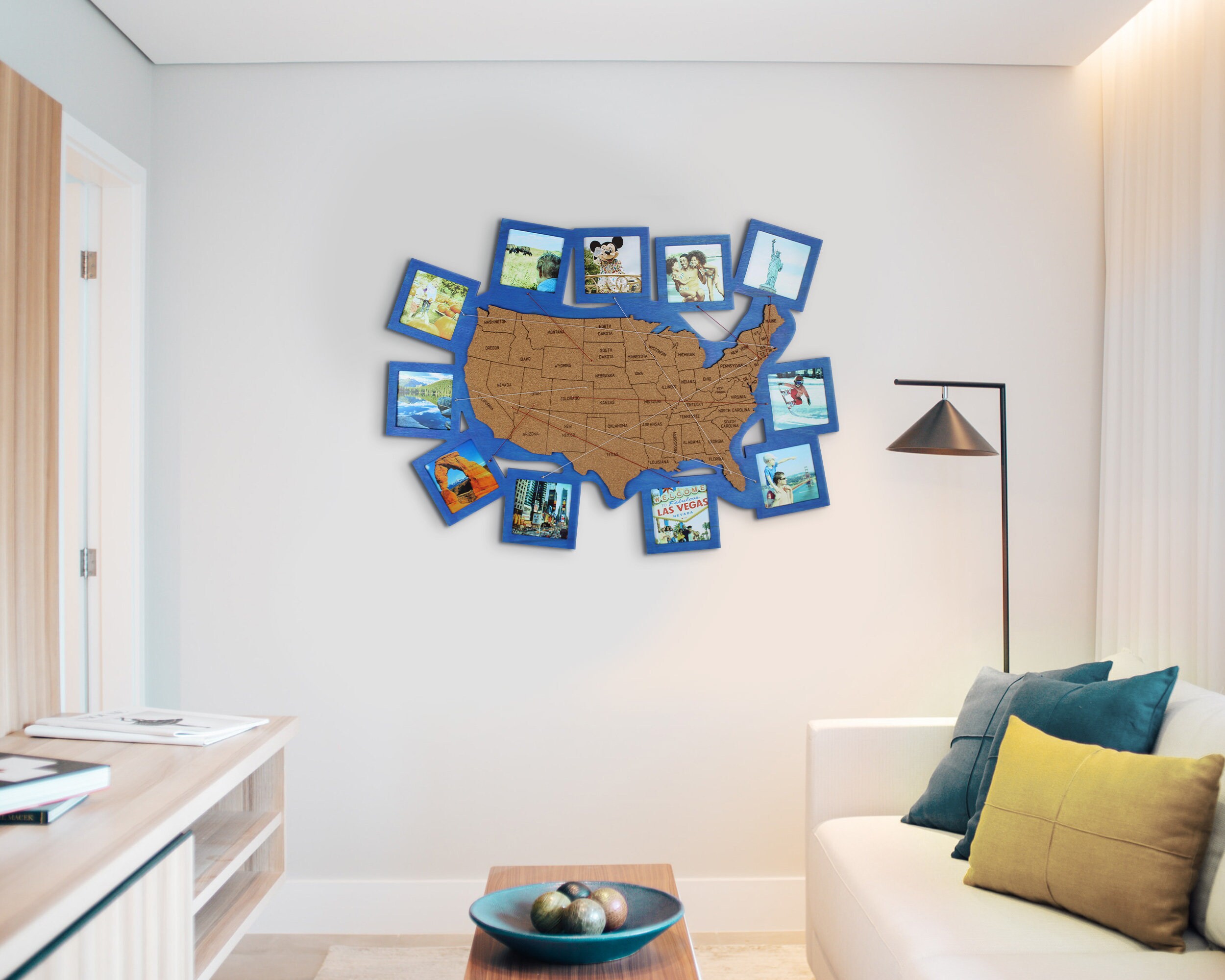 Picture Frames Collage Blue Collage Kit Photo Collage Kit | Etsy