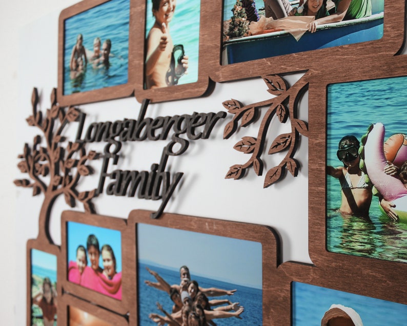 Personalized Family Tree Family Tree Collage Frame Wall - Etsy