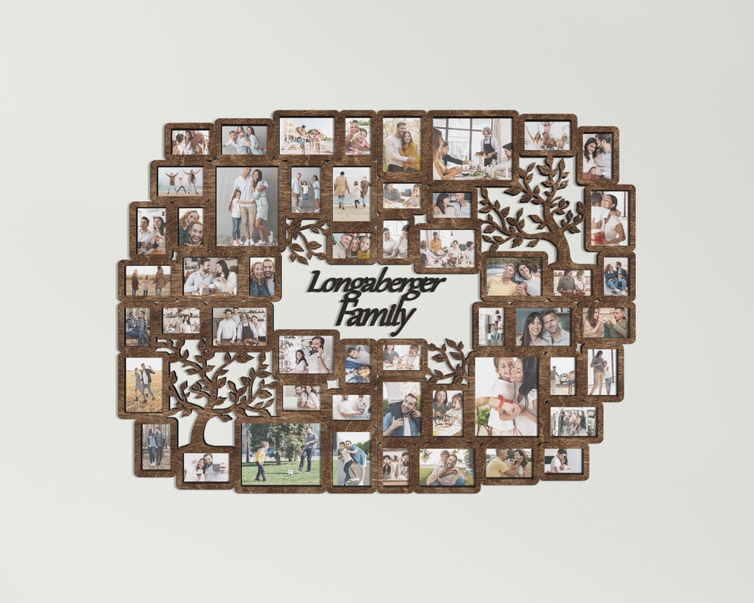 Personalized Family Tree Picture Frame Collage XXL Photo Gallery for ...