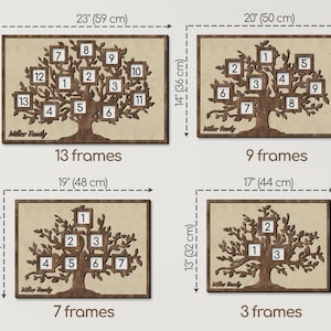 Personalized Family Tree Framed Wall Art Wooden Picture Frame Collage ...