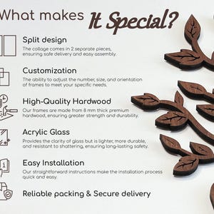 Split Family Tree Collage - Rustic Picture Frame, Custom Living Room ...