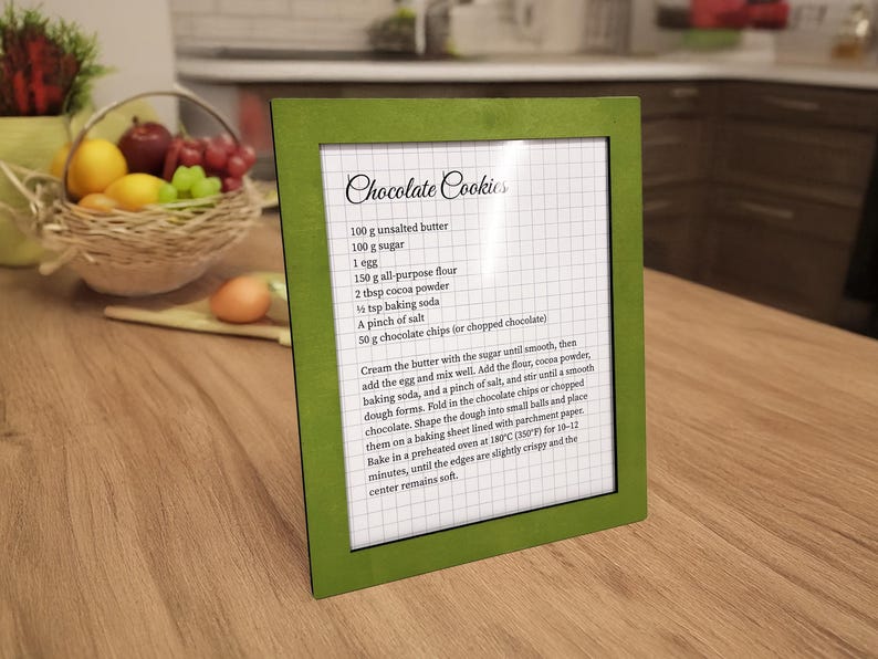 Custom Recipe Frame – Personalized Handwritten Recipe Print, Kitchen ...