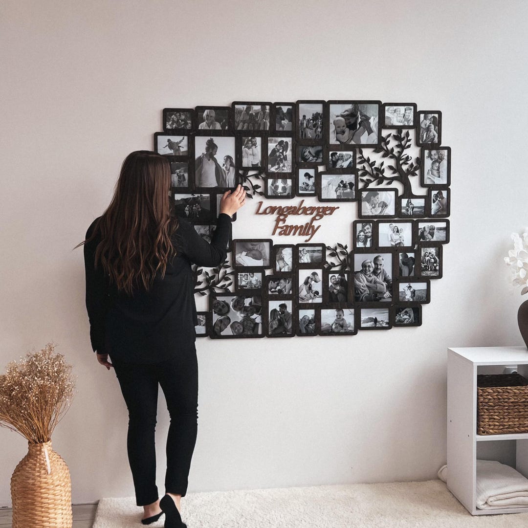 Giant Photo Gallery Personalized Family Picture Frame Collage ...