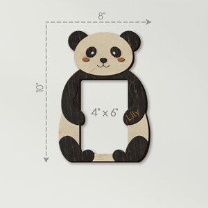 Personalized Panda Photo Frame Nursery Wall Decor First Baby Gift ...