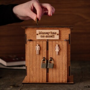 Personalized Toilet Piggy Bank Wooden Coin Bank Adult Piggy Bank Joke ...