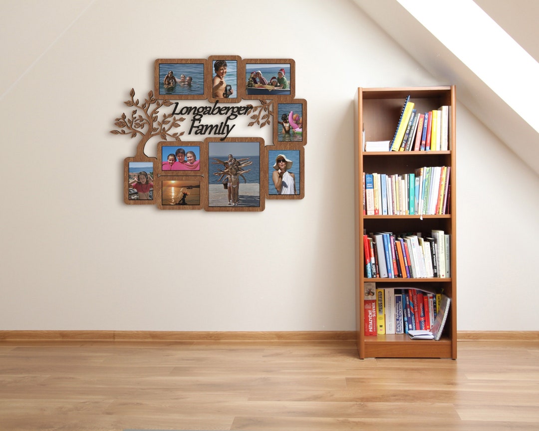 Family Tree Wood Frame Personalized Frames for Picture Frame Collage ...