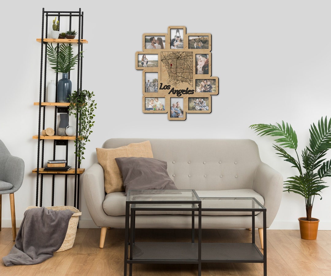 Unique City Map With Personalized Picture Frame Collage Custom ...