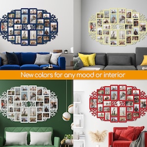 Split Family Picture Frame Collage Wooden Family Tree Wall Decor Custom ...