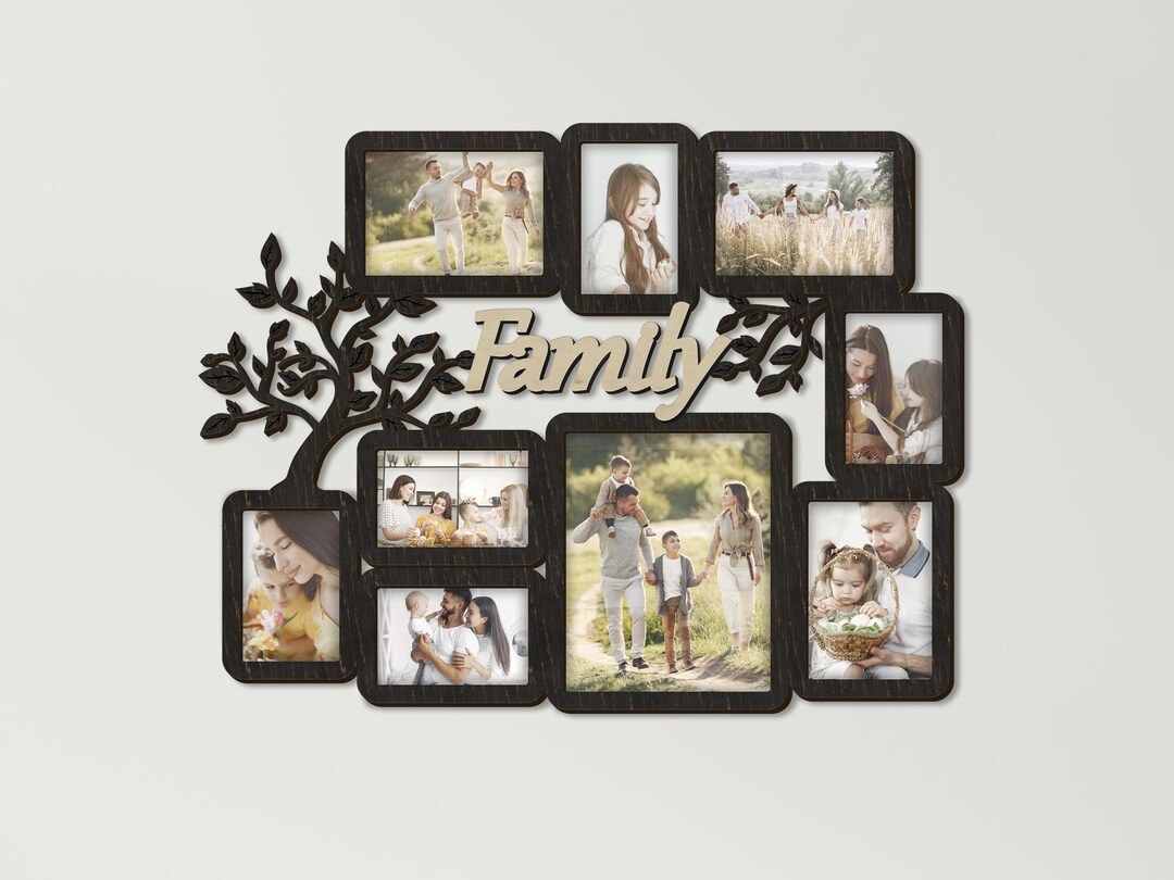 Custom Women's Day Gift Family Picture Frame Collage Multi Photo Frame ...