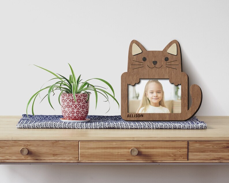 Personalized Cat Picture Frame Custom Color Nursery Decor Kids - Etsy