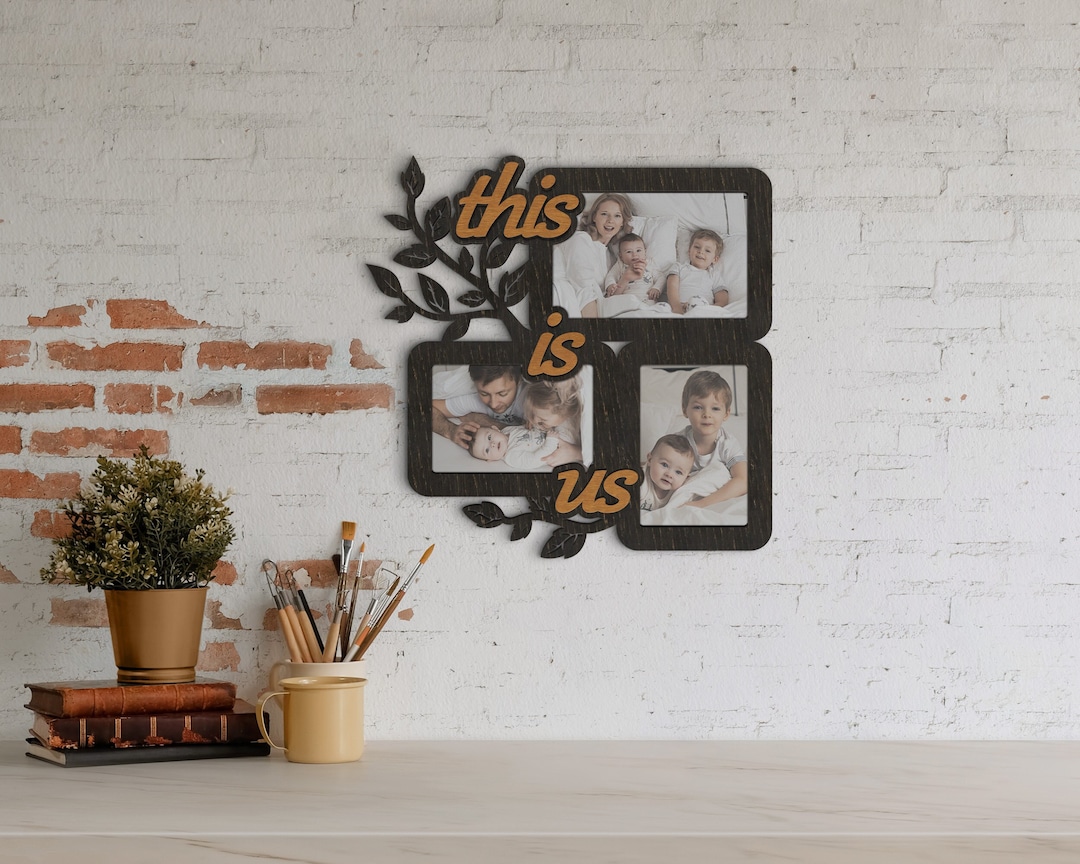 Small Multi Frame Photo Collage Family Tree Frame This is Us Sign ...