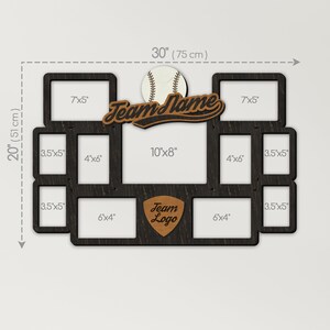 Personalized Baseball Picture Frame Collage Custom Sports Team Display ...