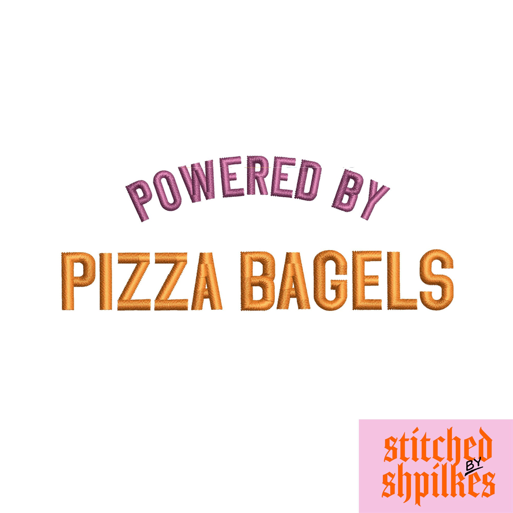 Pizza Bagels Embroidery Design Files - Etsy