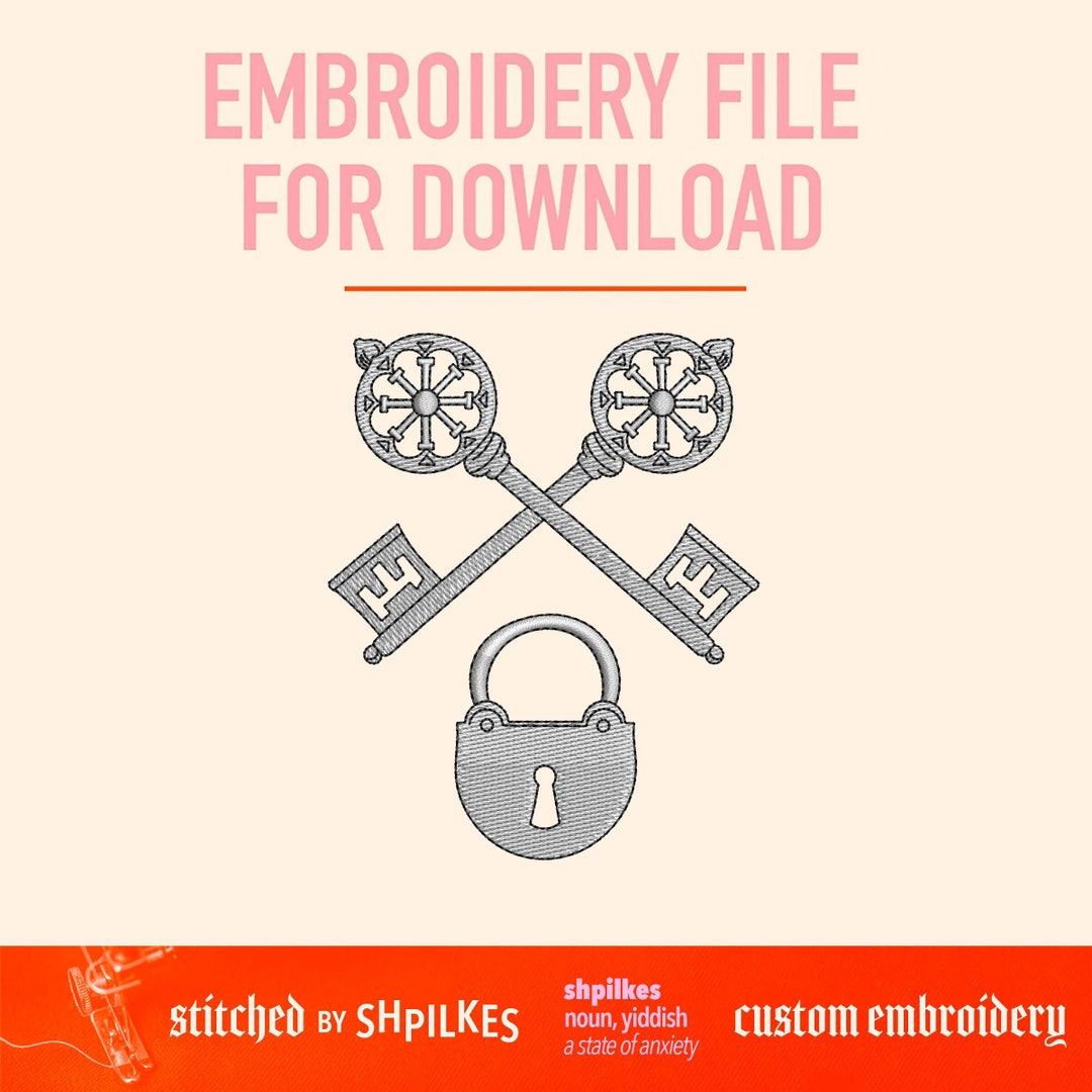 Antique Lock and Keys Embroidery Design Files - Etsy