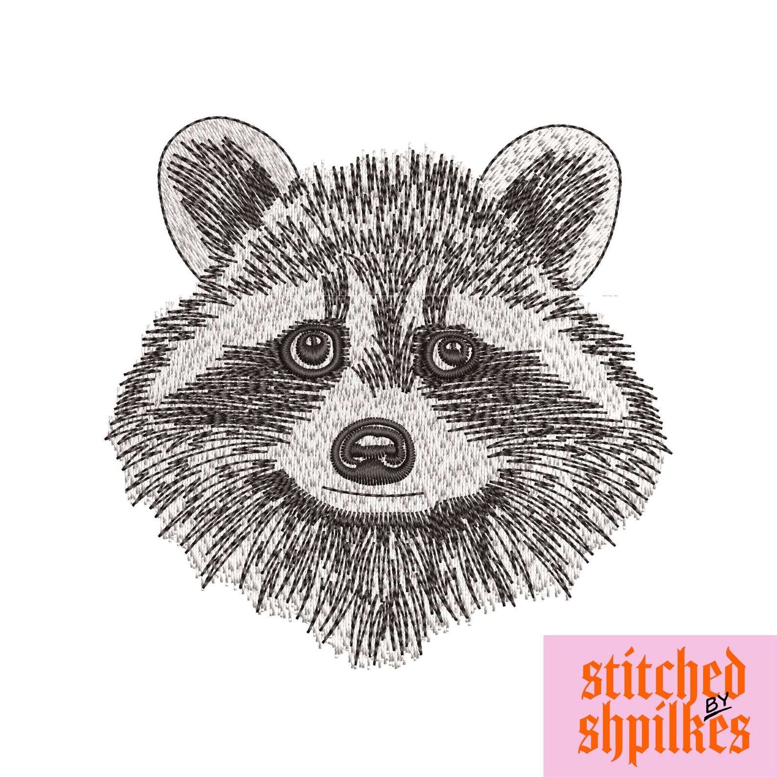Raccoon Machine Embroidery Print Design Files - Etsy