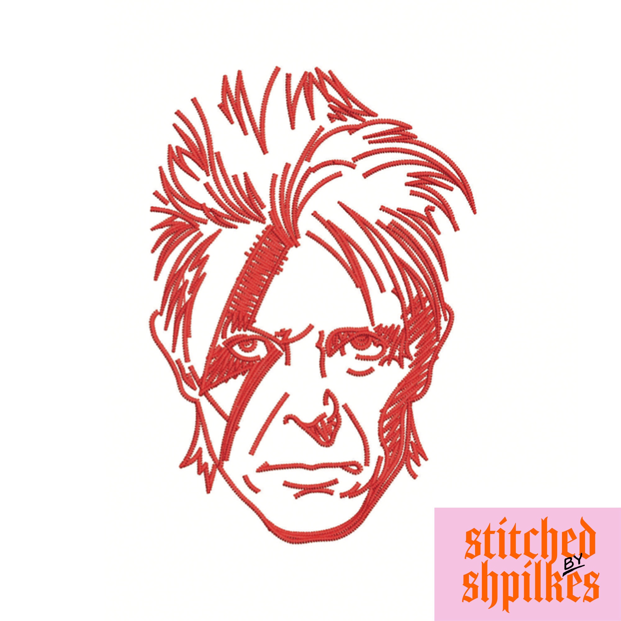 David Bowie Portrait Embroidery Design Files - Etsy