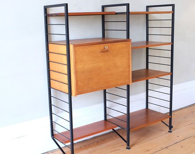 Mid Century Modular Shelving, String Shelving by Ladderax, Vintage ...