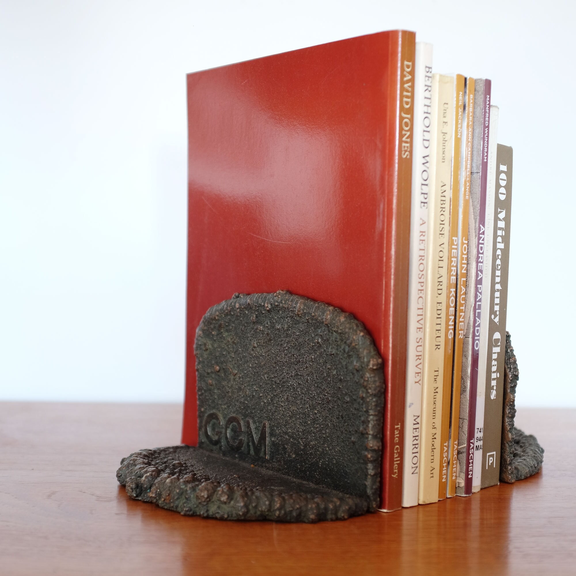 Unusual Bronze Brutalist Bookends, Mid Century Bookends, Vintage Bibliophile, Retro Gift ...