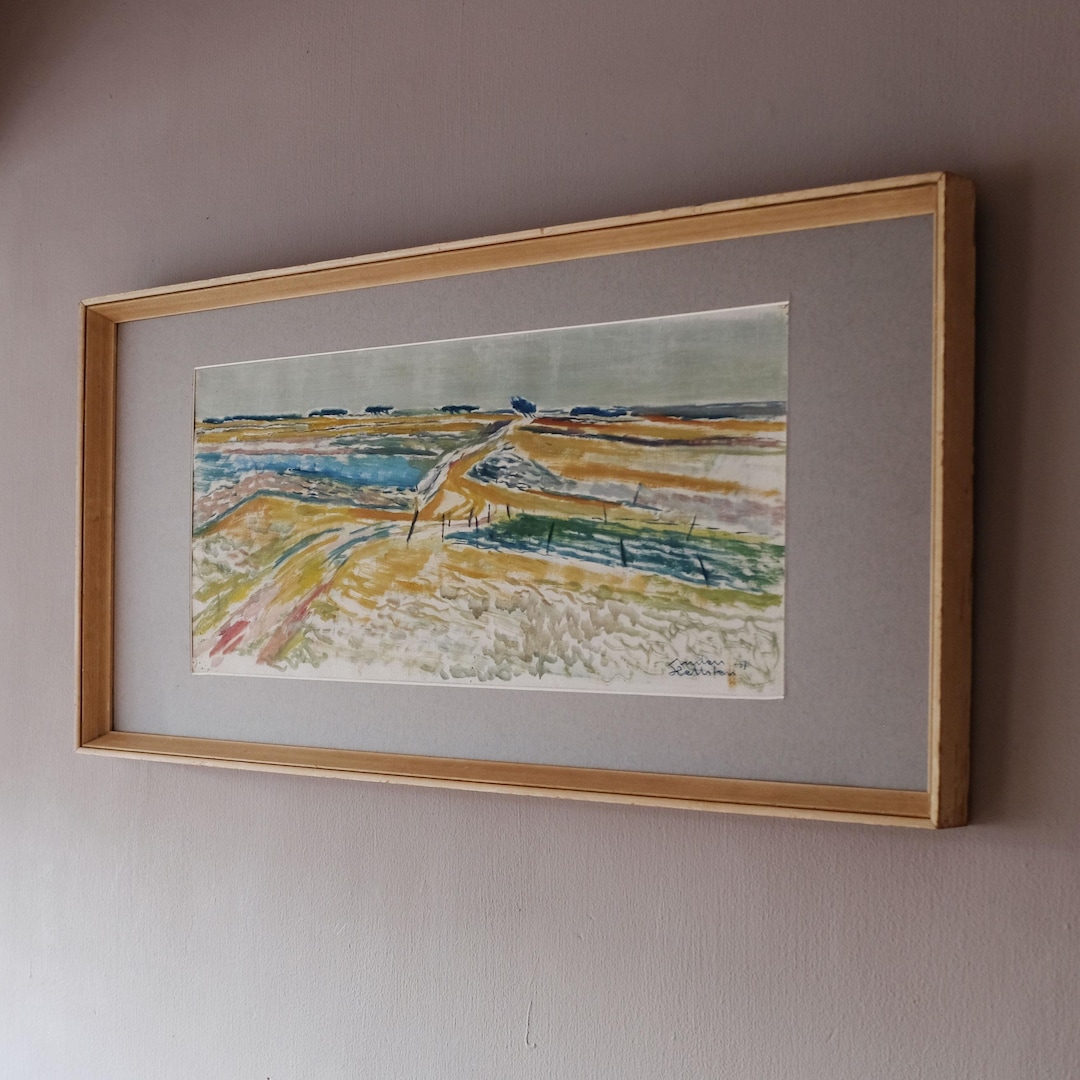 Vintage Swedish Landscape by Anders Hellsten, Vintage Swedish Oil ...