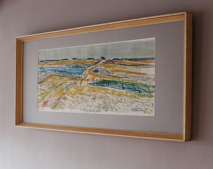 Vintage Swedish Landscape by Anders Hellsten, Vintage Swedish Oil ...