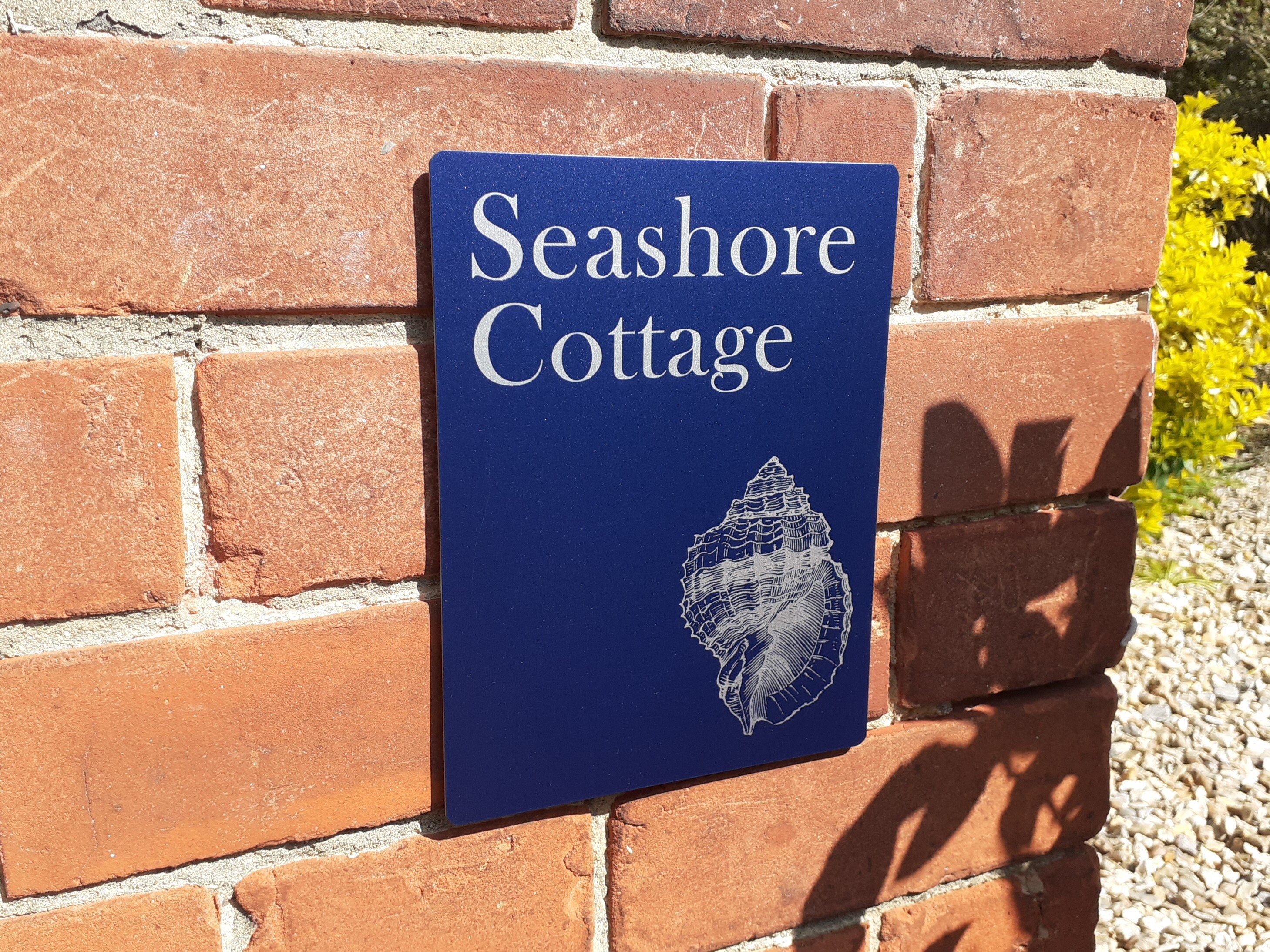 Coastal Maritime Shells Ship House Number Name Beach Hut Sign, Wall ...
