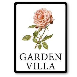 Rose House Sign, Number, Name, Address, Cottage Sign, House Plaque ...