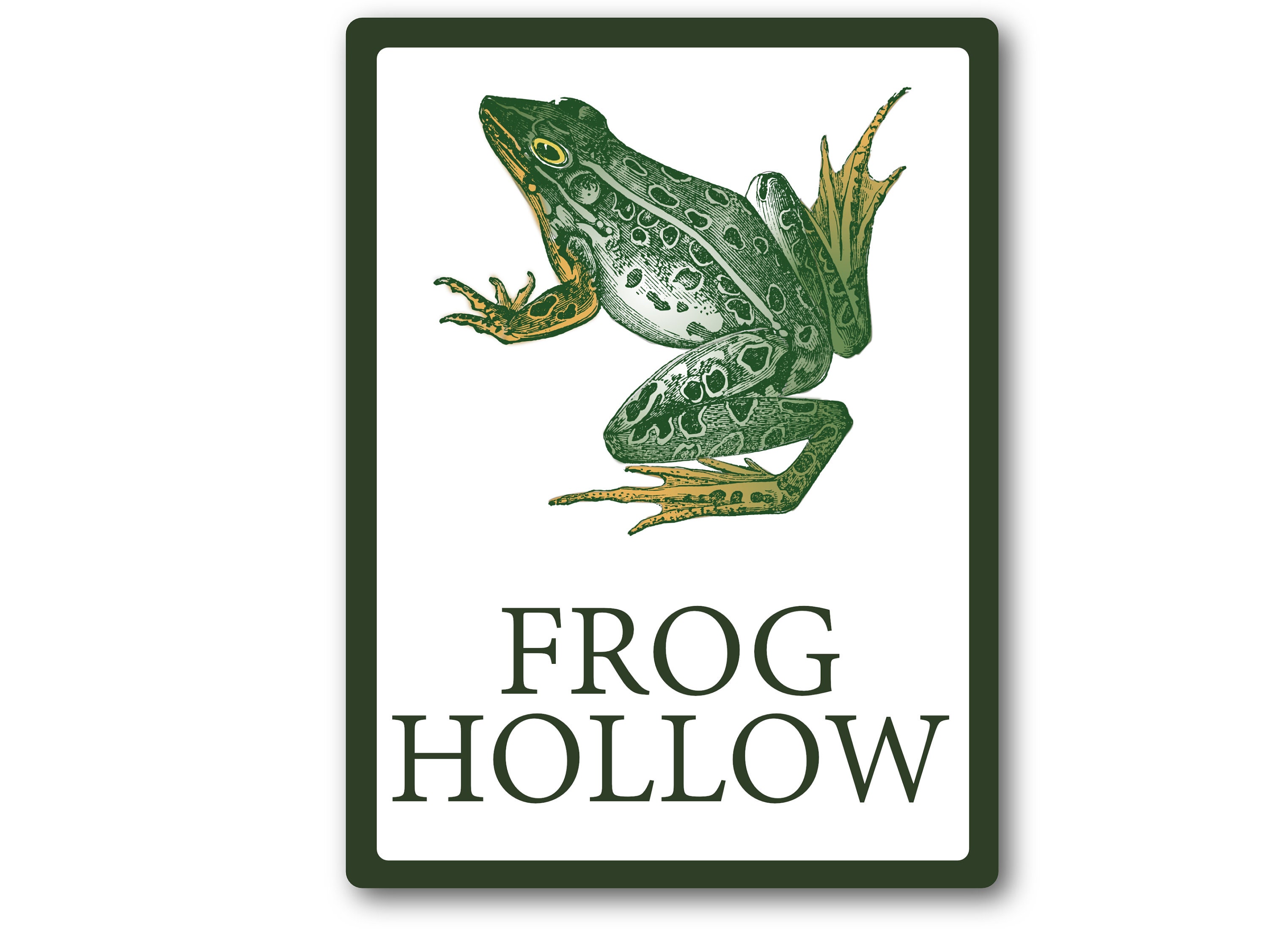 Frog or Toad House Sign Number Name Address Cottage Sign - Etsy