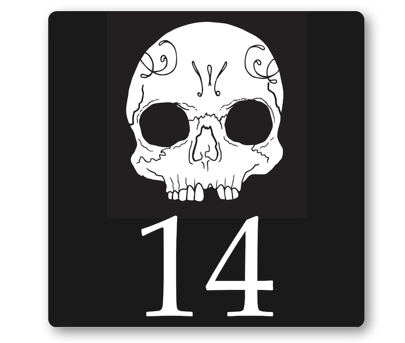 Personalised Skull House Number Sign: Aluminium Address Plaque - Etsy ...