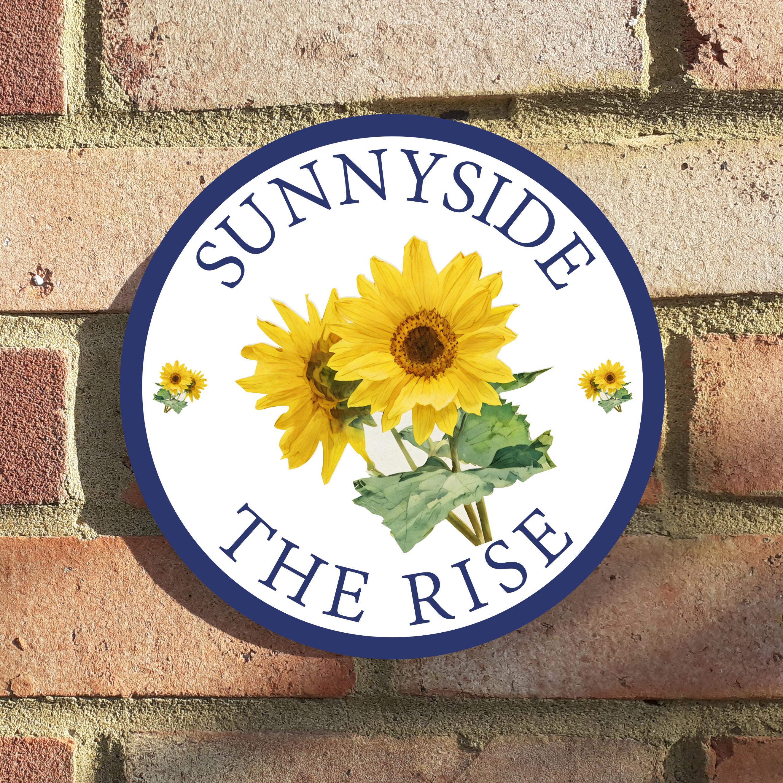 Sunflower House Sign Personalised Floral Address Plaque - Etsy