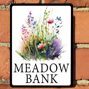 Meadow Flowers House or Cottage Sign Personalised Plaque - Etsy