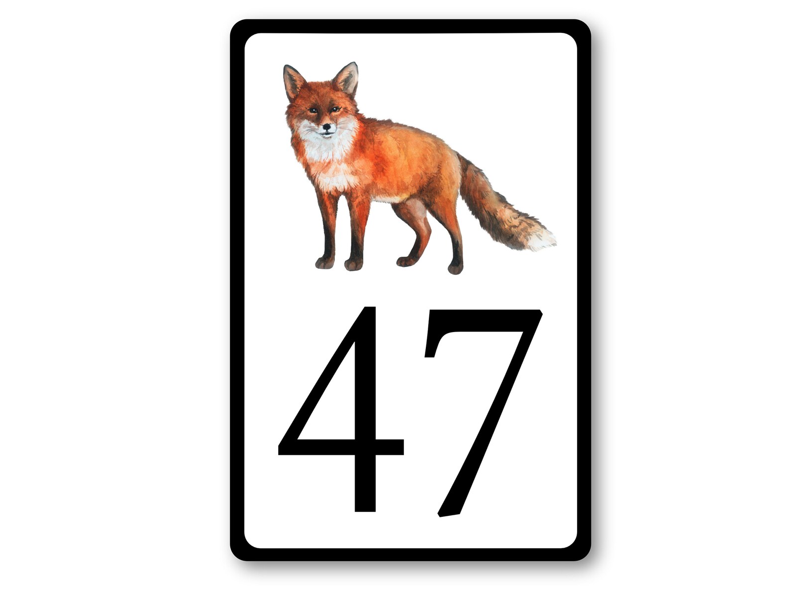 Fox House Sign, Number, Name, Address, Cottage Sign, Aluminium Plaque ...