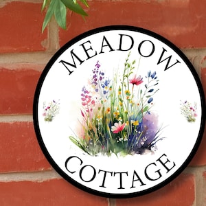 Meadow Flowers House or Cottage Sign Personalised Plaque - Etsy