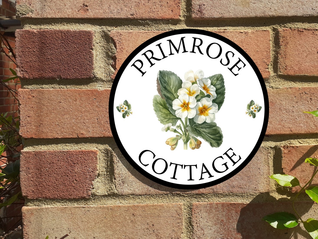 Primrose House Sign, Number, Name, Address, Cottage Sign, Aluminium ...