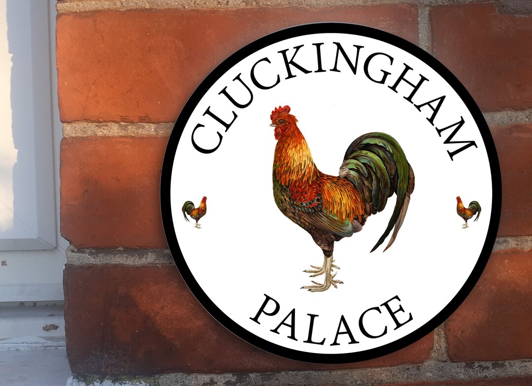Cockerel Rooster Hen House Sign, Number, Name, Address, Cottage Sign ...