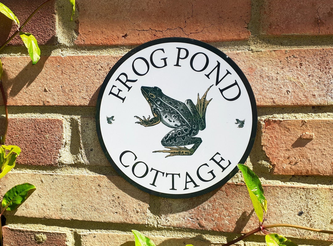 Frog or Toad House Sign, Number, Name, Address, Cottage Sign, Aluminium ...