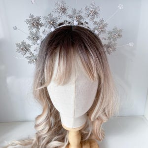 Snowflake Crown, Winter Halo Crown, Ice Queen Crown, Bride Winter ...