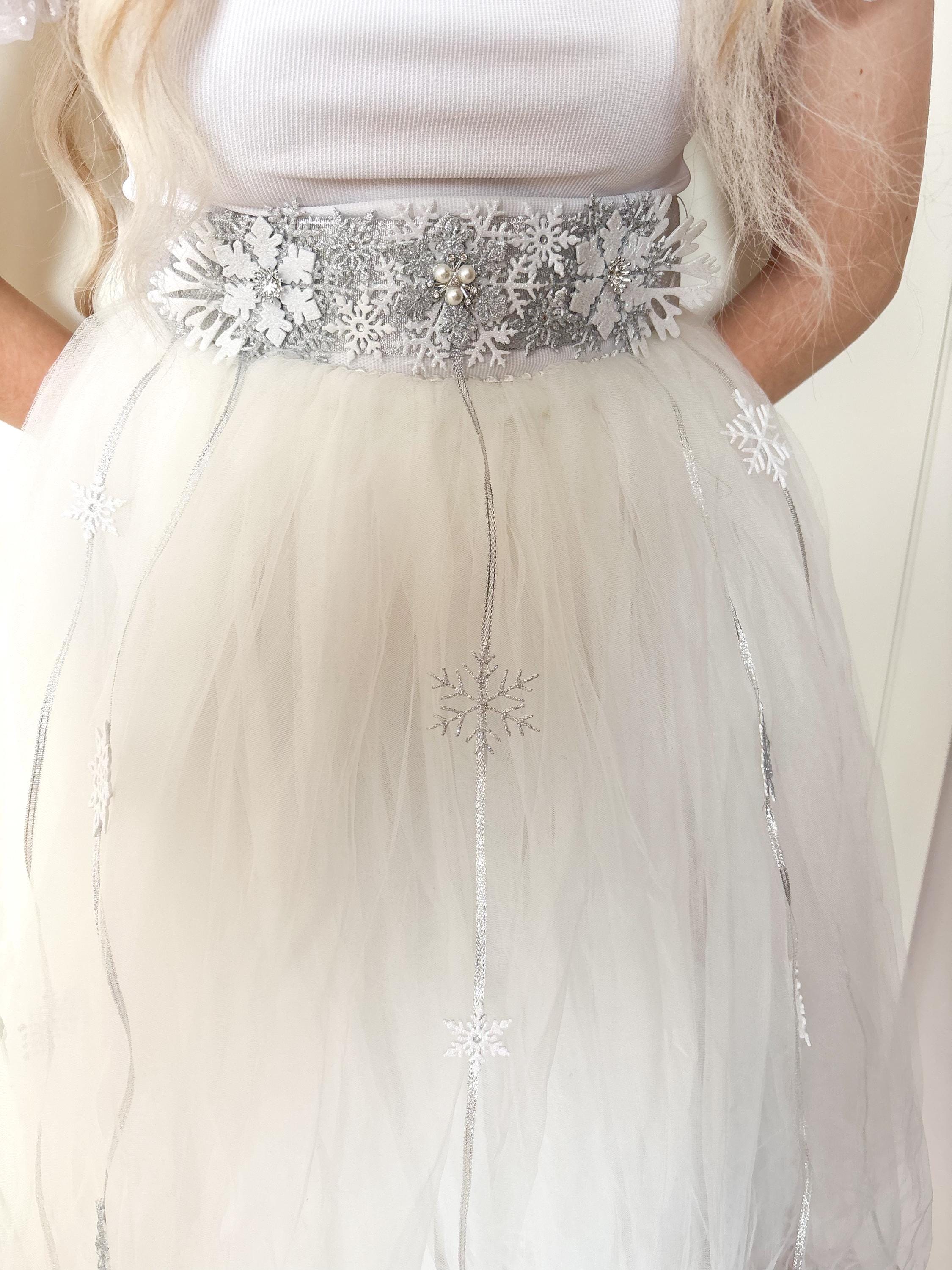 Snowflake Pearl Crown Headpiece With Wand and Sash – Winter Queen ...