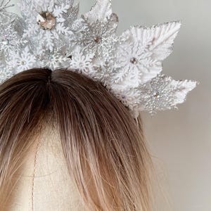 Winter Queen Snowflake Crown, Silver Hair Accessory - Etsy