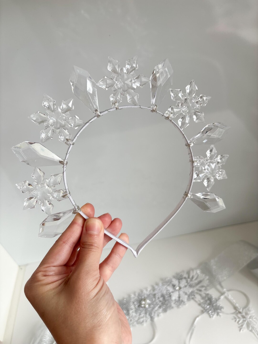 Ice Queen Crown, Magical Hair Piece for Winter Celebrations - Etsy