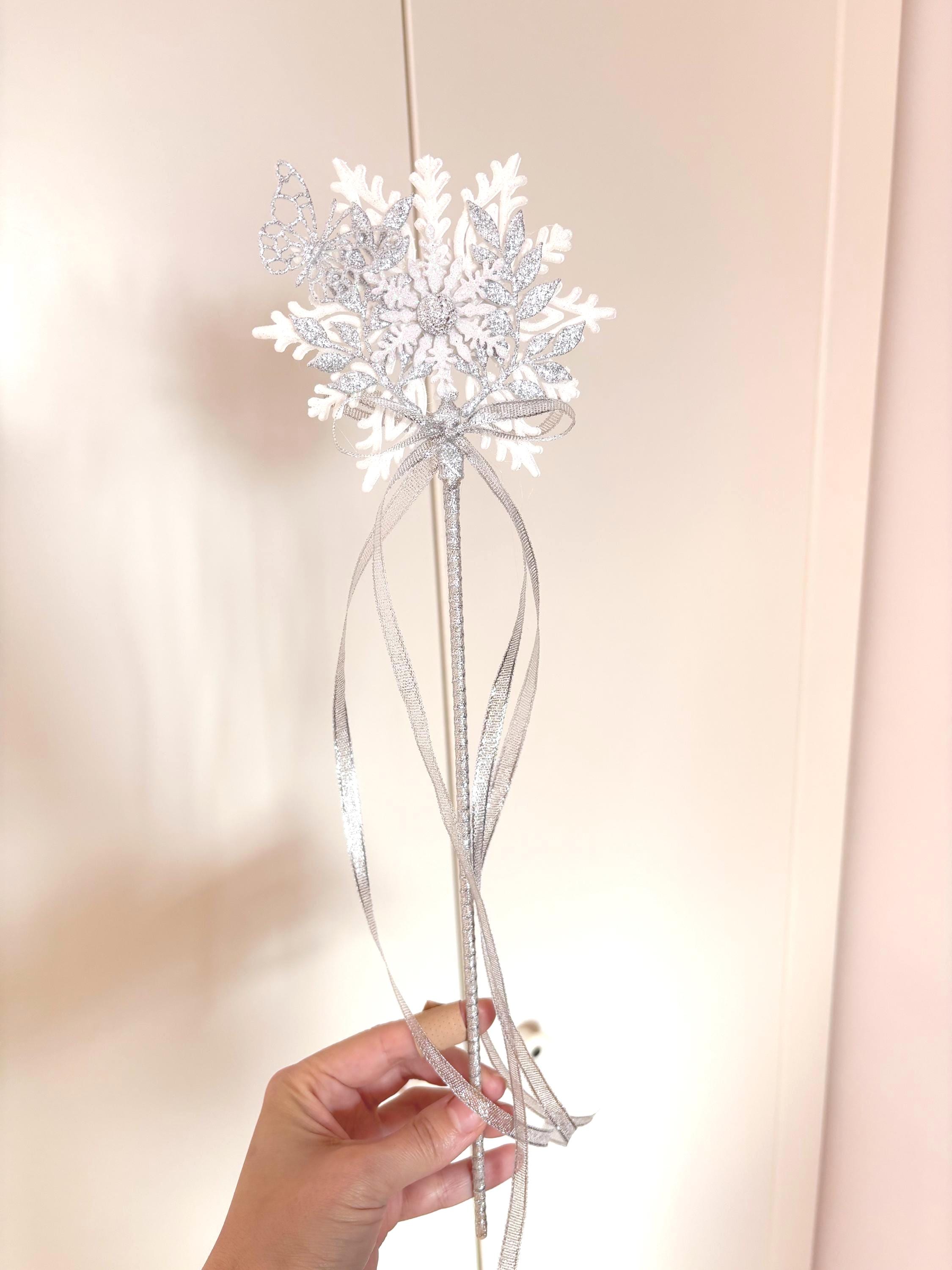 Snowflake Pearl Crown Headpiece With Wand and Sash – Winter Queen ...
