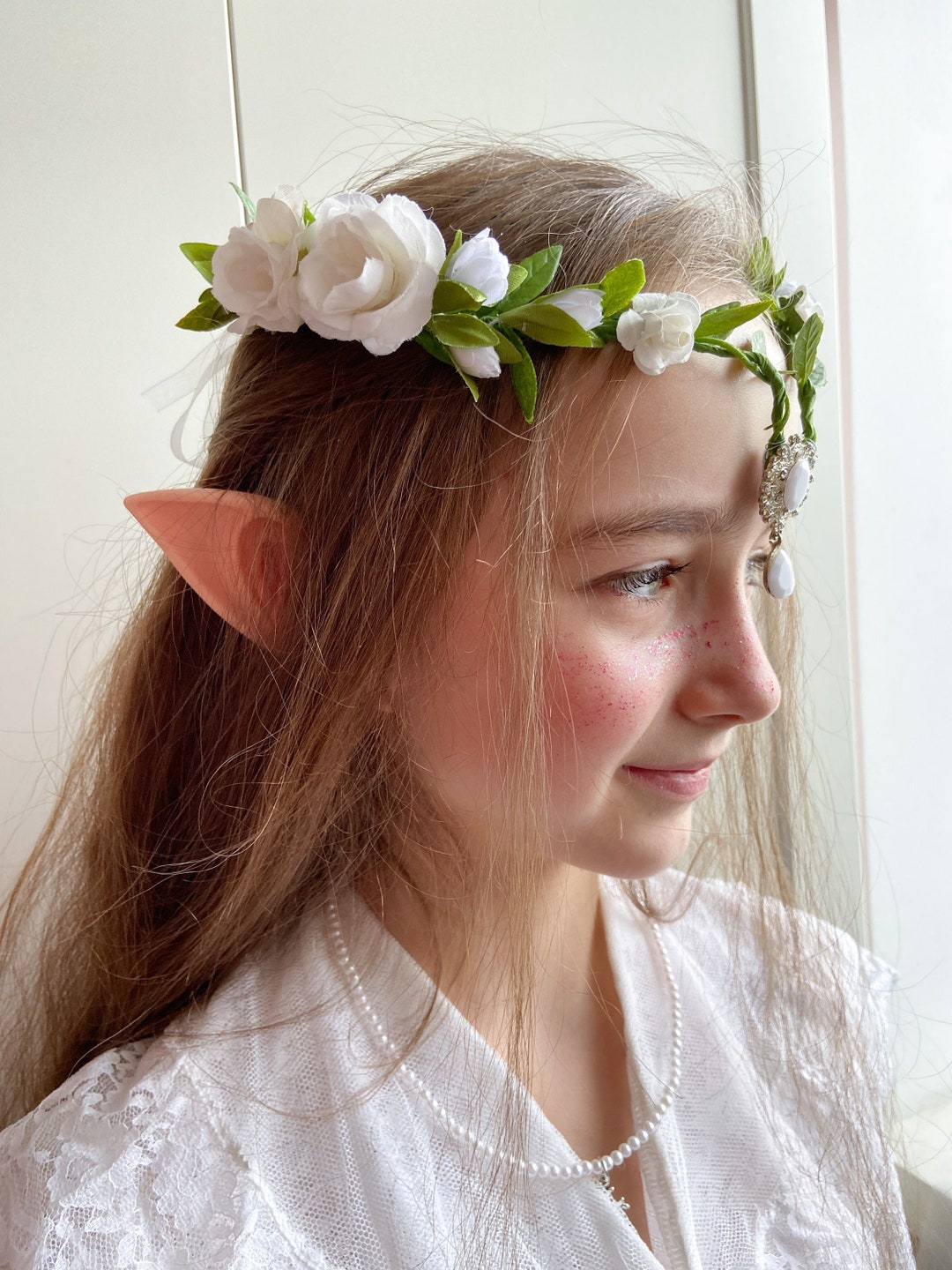 Elf Flower Crown, Fairy Flower Crowns, Flower Girl Gift, Woodland Fairy ...